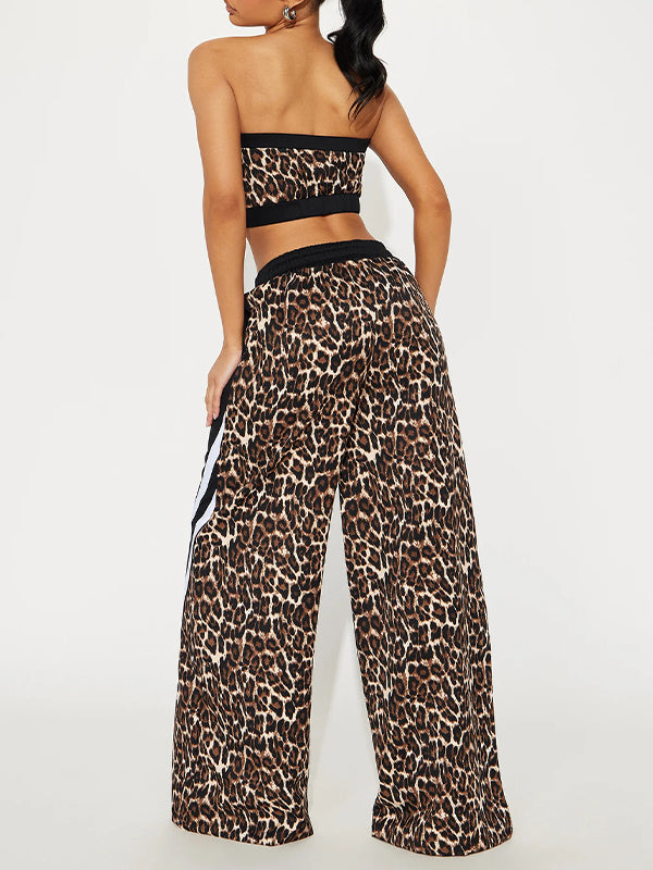 Leopard Combo Bandeau Top & Pants Set – Indiebeautie